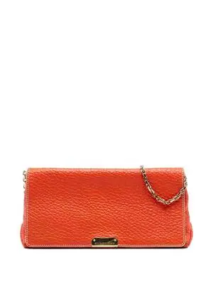 Burberry 2000-2017 Medium Grained Calfskin Mildenhall Crossbody Bag - Orange