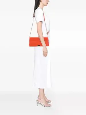 Burberry 2000-2017 Medium Grained Calfskin Mildenhall Crossbody Bag - Orange