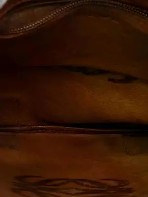 Loewe 2005 Suede Anagram Crossbody Bag - Brown