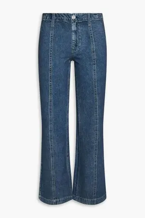Rag & Bone Miramar Olivia Denimeffect Print Ponte Bootcut Pants - Navy