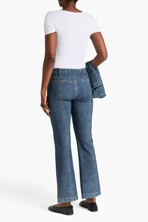 Rag & Bone Miramar Olivia Denimeffect Print Ponte Bootcut Pants - Navy