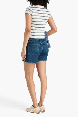 Rag & Bone Miramar Denim-effect Cotton-terry Shorts