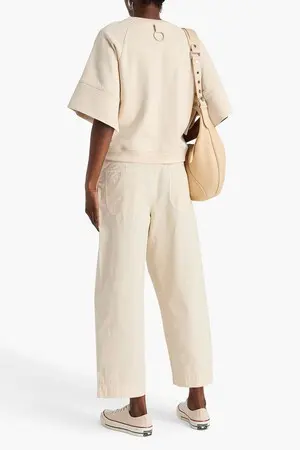 Rag & Bone Banks Cropped Cotton-canvas Wide-leg Pants