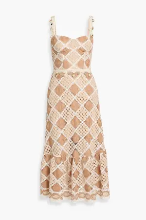 Beige Crochet Dresses