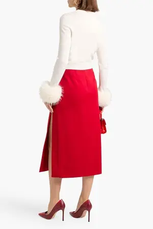 Alice + Olivia Dollie Wool-blend Cardigan - Ecru