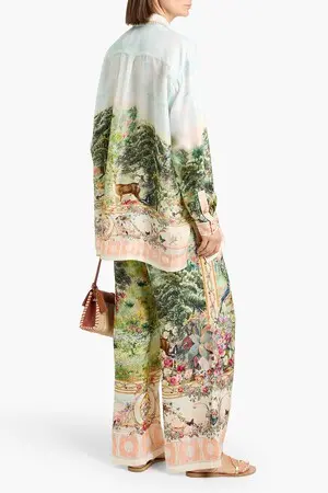 Camilla Printed Wide-leg Pants