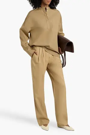 Loulou De Saison Pavi Cotton-poplin Shirt - Sand