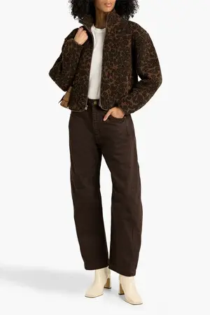 Rag & Bone Leopard-print Teddy Fleece Jacket - Brown