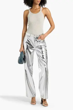 Rag & Bone Logan Metallic Straight-leg Pants