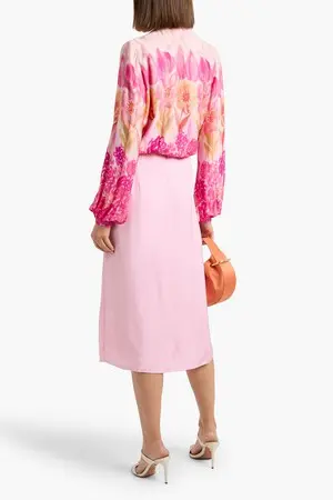PatBO Sintra Pussy-bow Printed Blouse