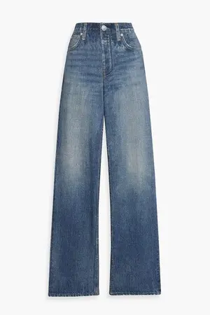 Rag & Bone Miramar Denim-Effect Cotton-Terry Pants - Mid Denim