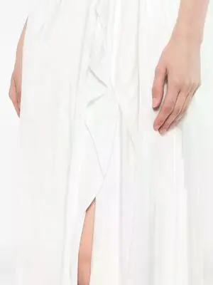 Versace Draped Jersey Dress - White
