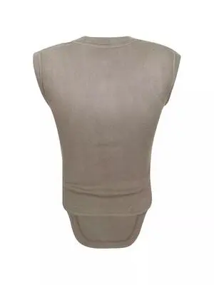 Off-White Logo-print Ribbed Tank Top - Neutrals