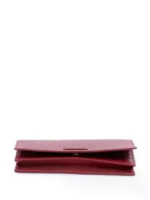 Gucci Microssima Wallet On Strap Crossbody Bag - Red
