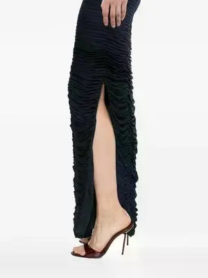 Versace Draped Silk Crêpe Midi Dress