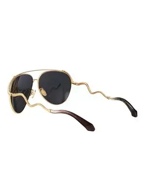 Roberto Cavalli Snake Aviator Sunglasses