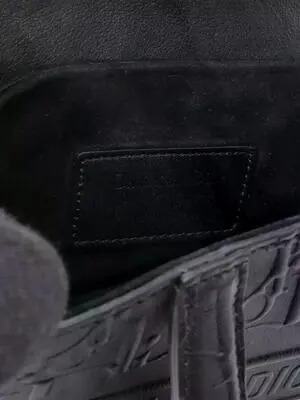 Dior Mini Oblique Embossed Saddle Satchel - Black
