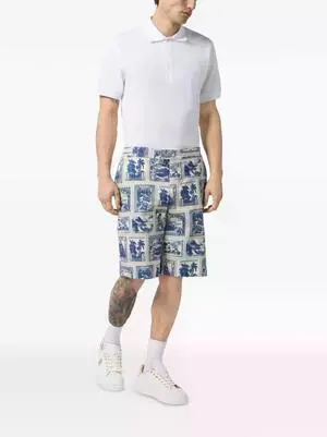BILLIONAIRE Graphic-print Bermuda Shorts - Neutrals