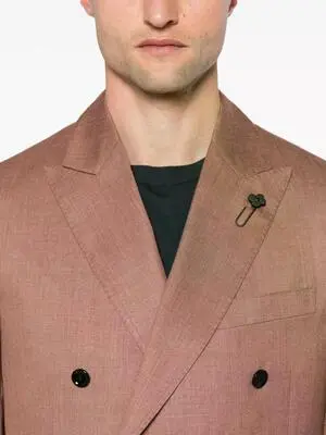 LARDINI Double-breasted Blazer - Brown