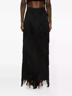 BLESS Fringed Maxi Skirt