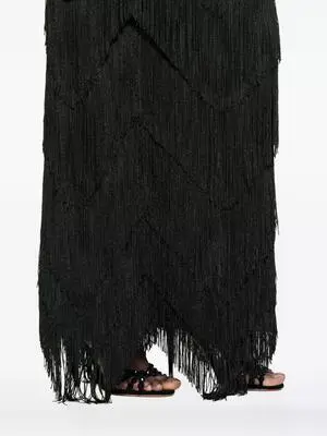 BLESS Fringed Maxi Skirt