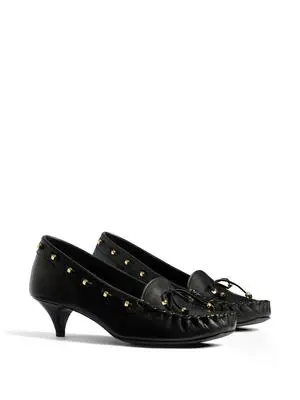 Khaite Round-toe Leather Pumps - Black