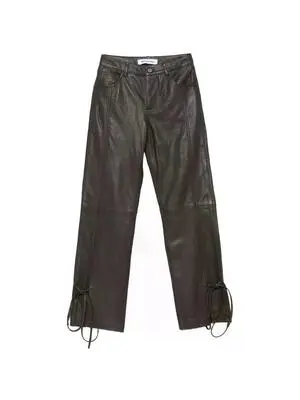 WON HUNDRED Bella String Leather Trousers