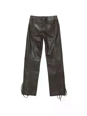 WON HUNDRED Bella String Leather Trousers