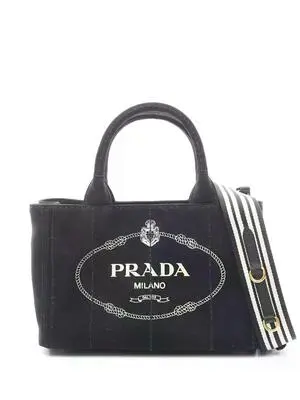 Prada Canapa Logo Handbag 2013-2016 - Black