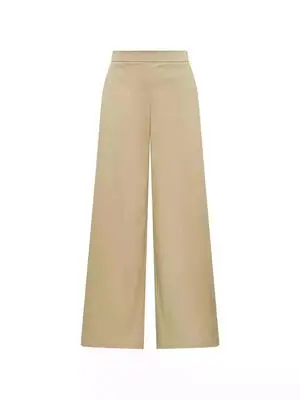 Malìparmi Topstitched Flared Trousers - Neutrals