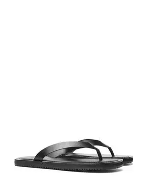 SCAROSSO Ascanio Leather Sandals - Black