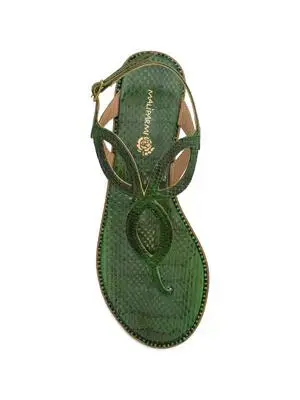 Malìparmi Urban Spin Snakeskin Sandals - Green