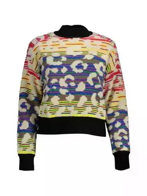 Desigual Leopard-print Striped Sweater