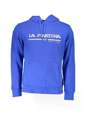LA MARTINA Logo-detail Hoodie - Blue