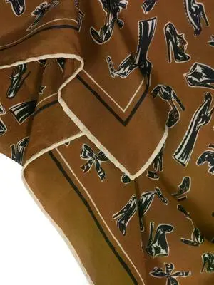 Moschino Shoe-print Scarf