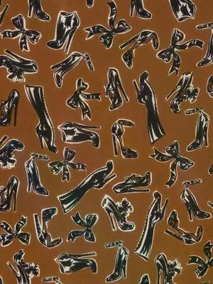 Moschino Shoe-print Scarf