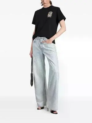 Casablanca Crystal-embellished Monogram Baggy Jeans
