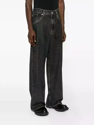 SUNFLOWER Five-pocket Wide-leg Jeans - Black