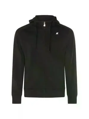 K-WAY Anton Logo-patch Zip-up Hoodie - Black