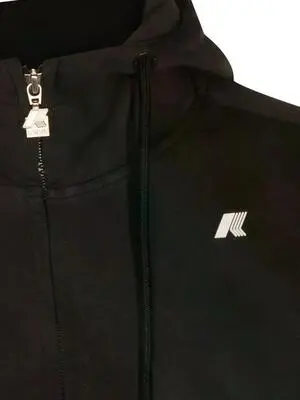 K-WAY Anton Logo-patch Zip-up Hoodie - Black