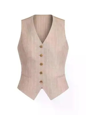 Tagliatore Pinstripe Waistcoat - Neutrals