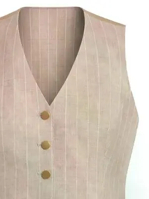 Tagliatore Pinstripe Waistcoat - Neutrals
