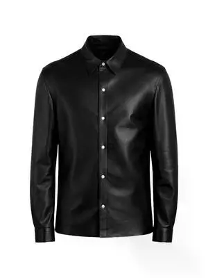 SALVATORE SANTORO Press-stud Leather Jacket - Black