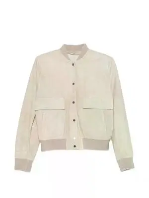 SALVATORE SANTORO Suede Bomber Jacket
