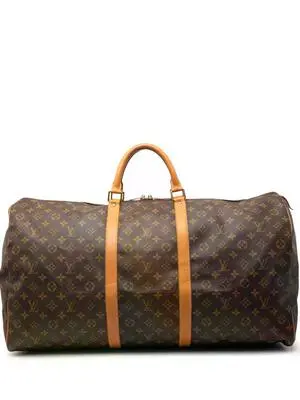 LOUIS VUITTON 1995 Monogram Keepall 60 Travel Bag - Brown