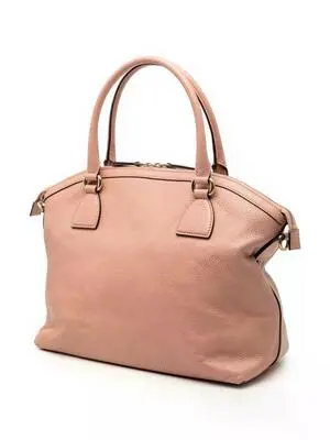 Gucci 2000-2015 Leather Gg Charm Dome Satchel - Pink