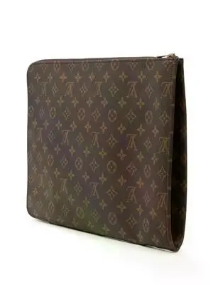 LOUIS VUITTON 1990 Monogram Poche Documents Portfolio