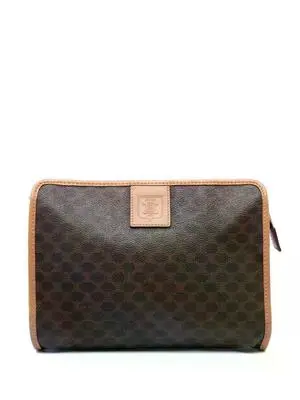 Celine 2012 Macadam Coated Canvas Clutch
