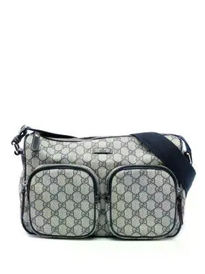 Gucci Gg Supreme Double Pocket Crossbody Bag