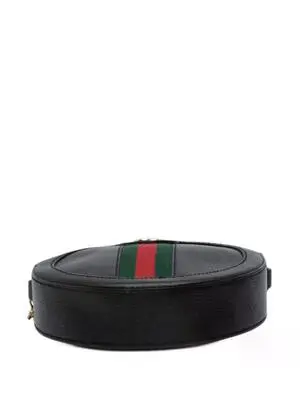 Gucci 2016-2026 Mini Leather Ophidia Round Crossbody Bag - Black